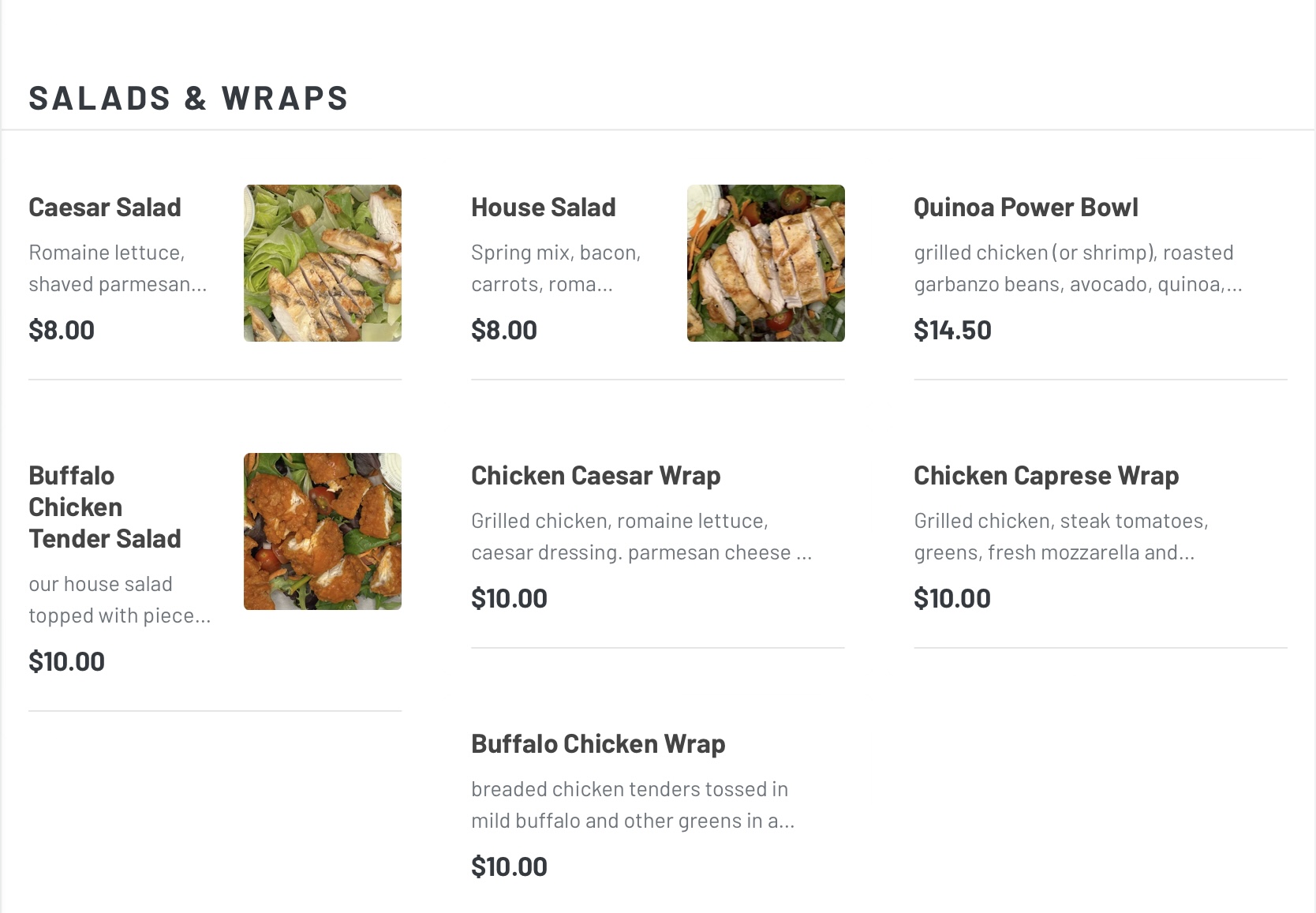 Menu – Hops & Berry